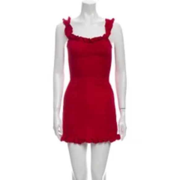 Reformation | Dresses | Reformation Red Linen Mini Dress | Poshmark